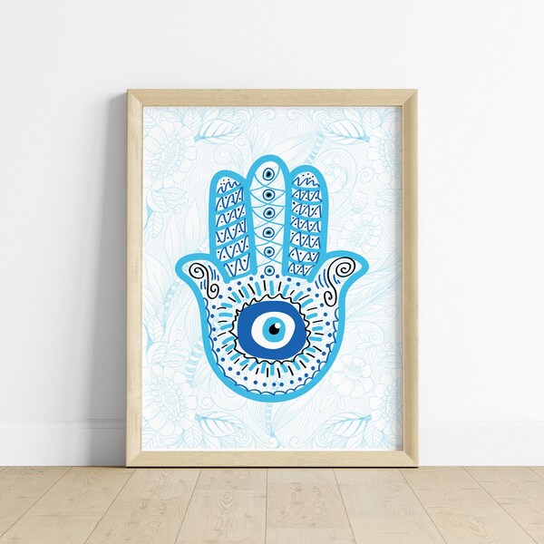 Hamsa Hand Evil Eye Bracelet - Etsy