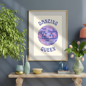 DANCING QUEEN POSTER, Dancing Queen Retro Print, Dance Print, Dancing ...