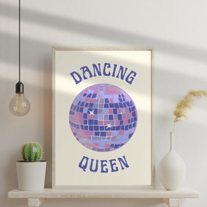 DANCING QUEEN POSTER, Dancing Queen Retro Print, Dance Print, Dancing ...