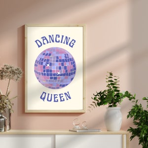 DANCING QUEEN POSTER, Dancing Queen Retro Print, Dance Print, Dancing ...