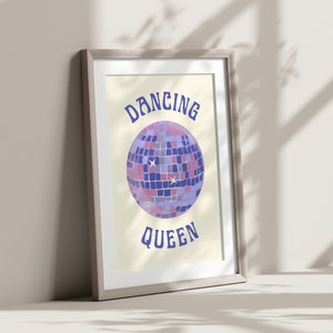 DANCING QUEEN POSTER, Dancing Queen Retro Print, Dance Print, Dancing ...