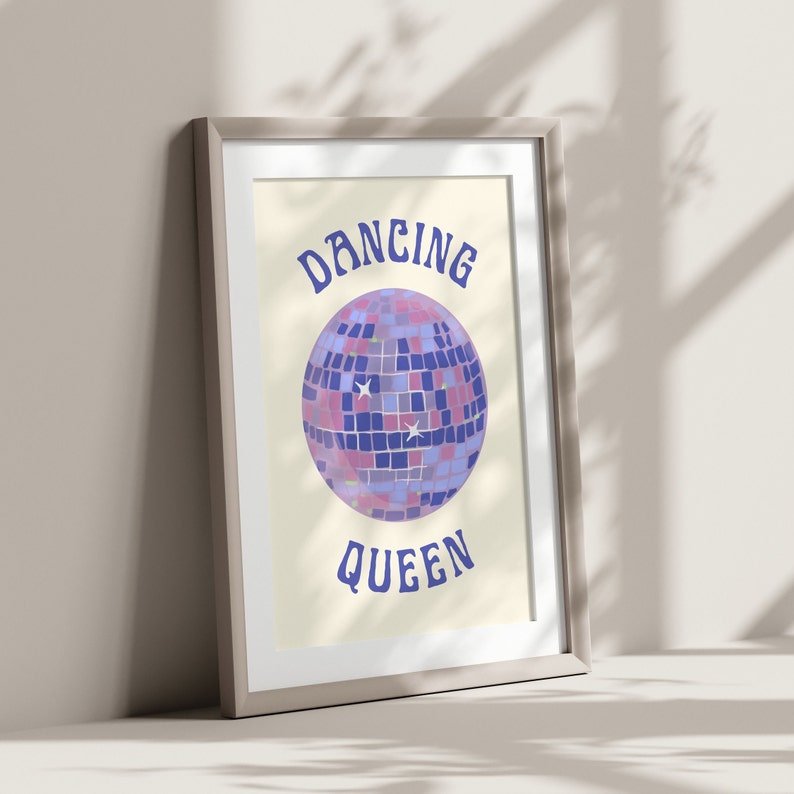 DANCING QUEEN POSTER, Dancing Queen Retro Print, Dance Print, Dancing ...