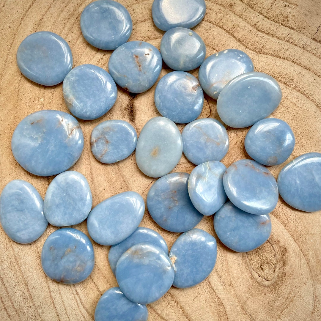 Angelite Polished Crystals - Etsy