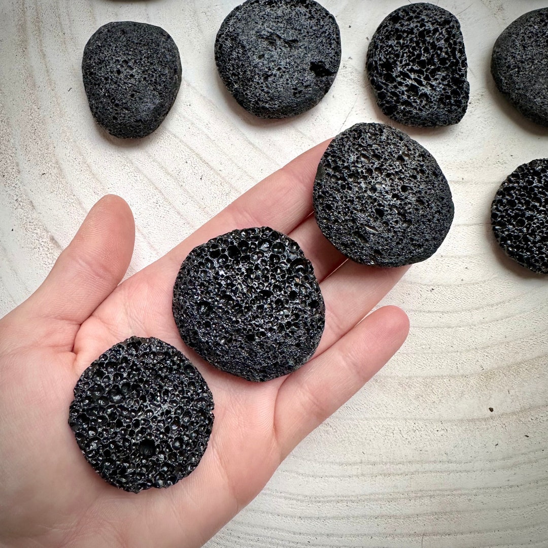Lava Stone | Natural Volcanic Stone | Flat Crystals | - Etsy