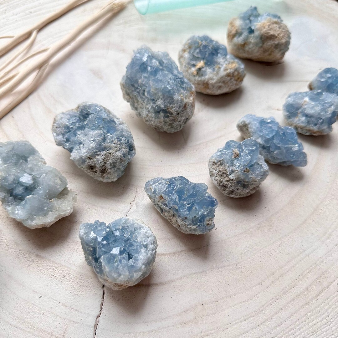 Celestite Geode Celestite Cluster Raw Crystals Mineral Specimen - Etsy