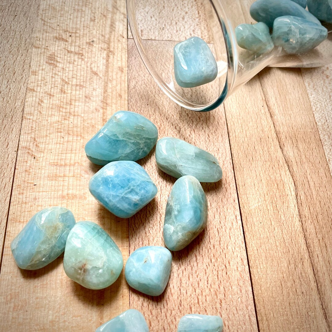 Aquamarin Getrommelte Kristalle extra Qualität - Etsy.de
