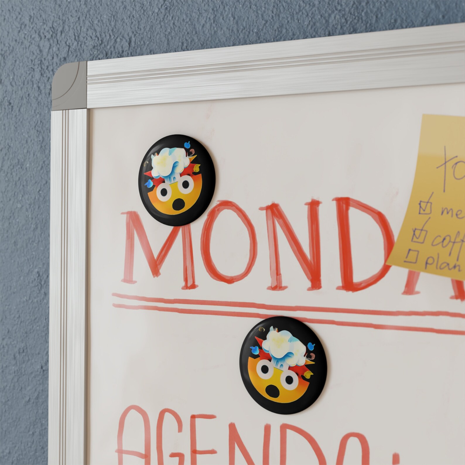 Magna Mojis Message Board and Refrigerator Magnet - Mind Blown Emoji - Etsy