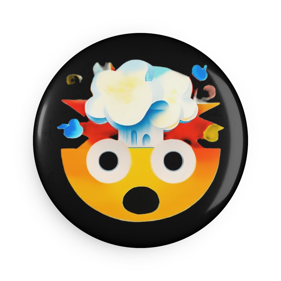 Magna Mojis Message Board and Refrigerator Magnet - Mind Blown Emoji - Etsy