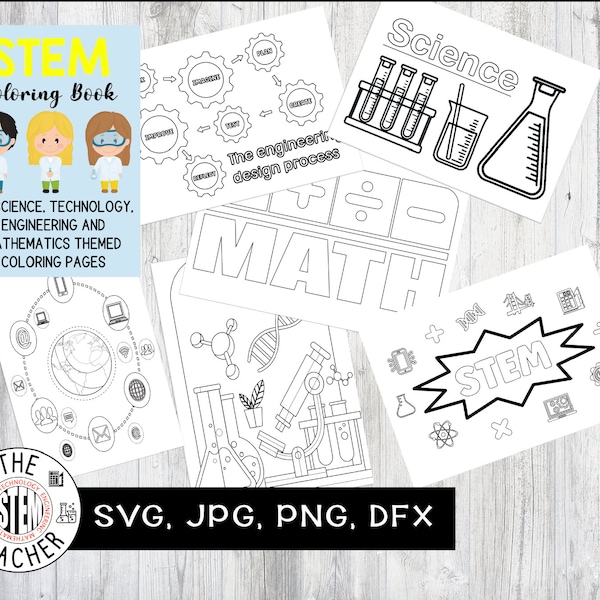 Stem Coloring Book - Etsy