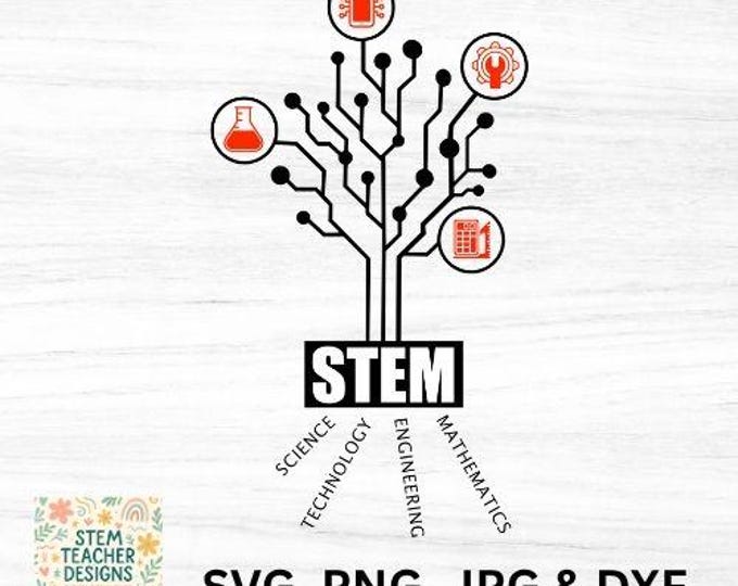 STEM Svg, Stem Logo, Stem Circuit Logo, Science Technology Engineering ...