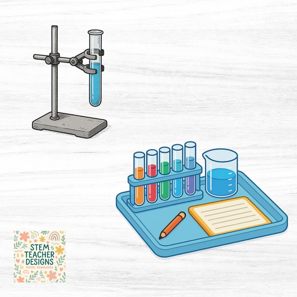 Science Clipart Bundle | 12 PNG Files | Primary Science Lab Equipment ...