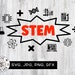 STEM Icon Group SVG, Dfx, Png, Jpg Files, Science, Technology ...