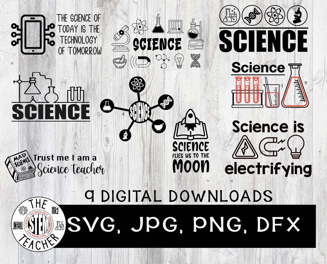 Science Bundle SVG, DFX, PNG, Jpg Science T-shirt - Etsy