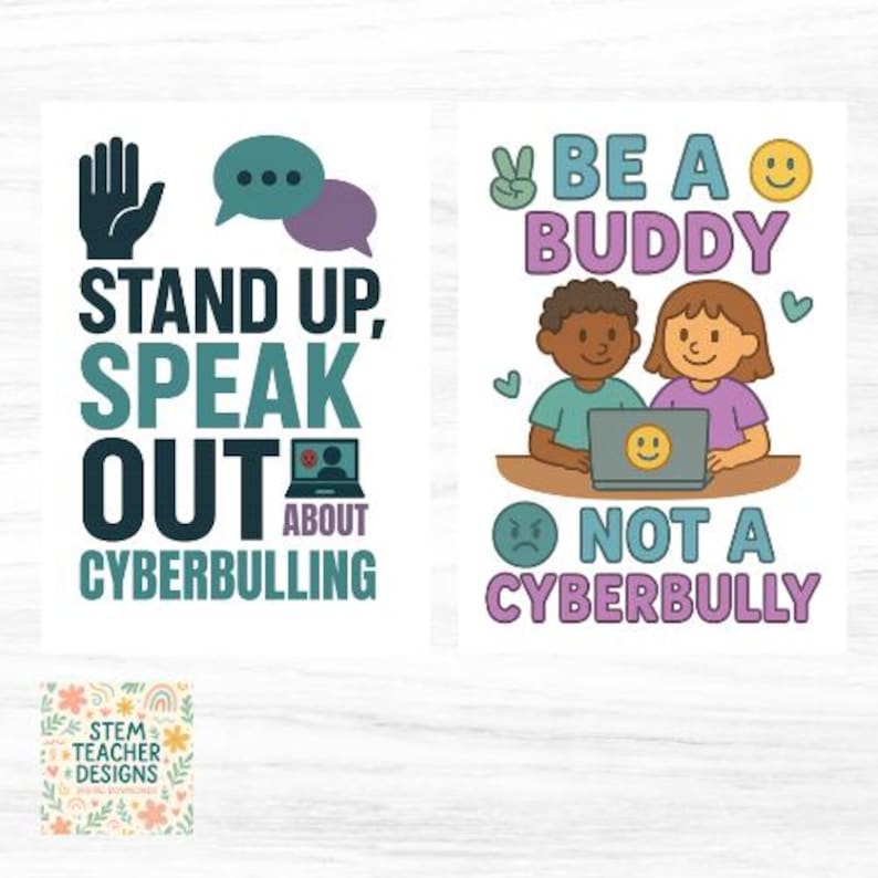 Cybersafety Classroom Poster Set | Digital Download | 8 Printable PDF ...