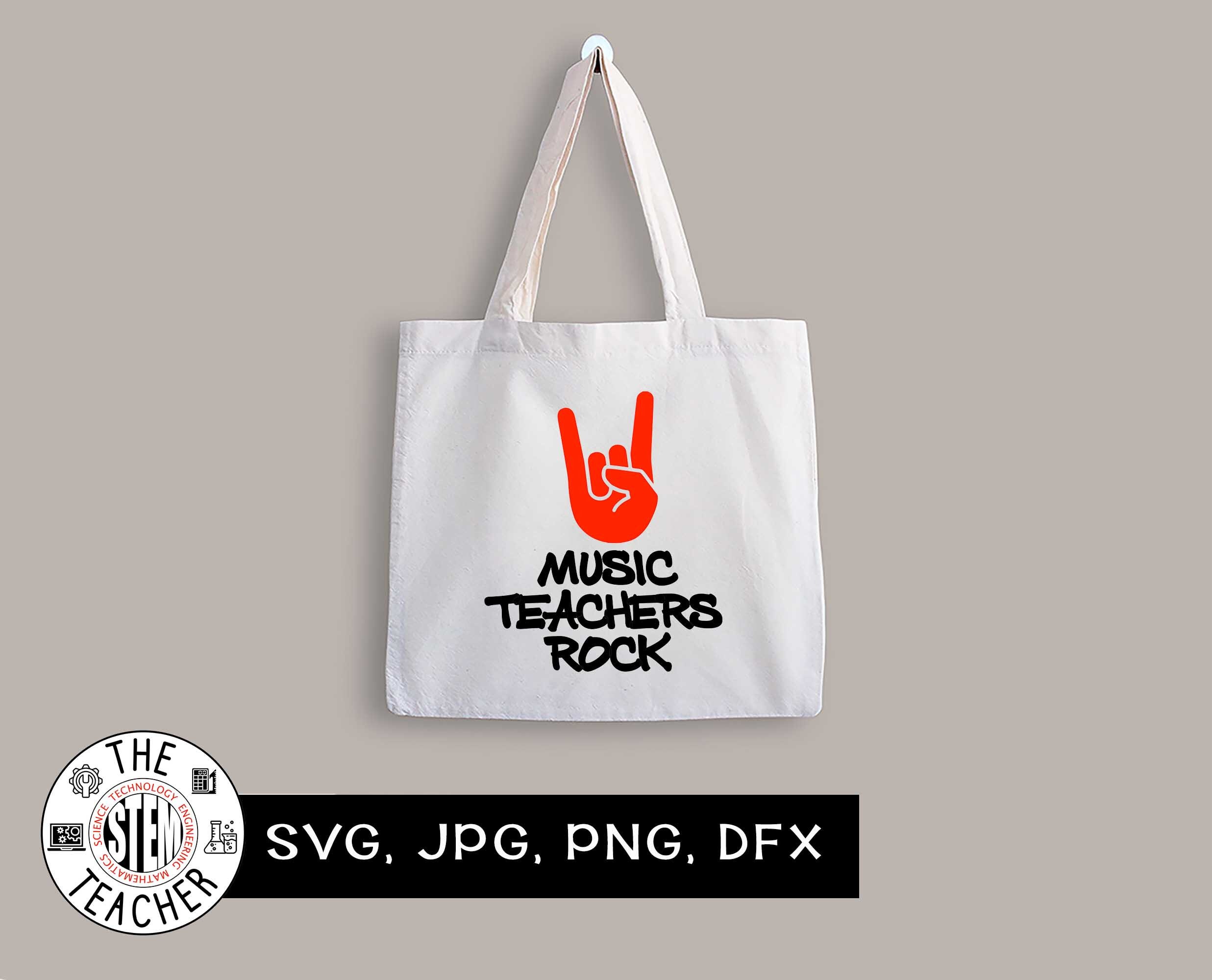 Music Teachers Rock SVG, Dfx, Png, Jpg. Music Teacher Gift, Musician T ...
