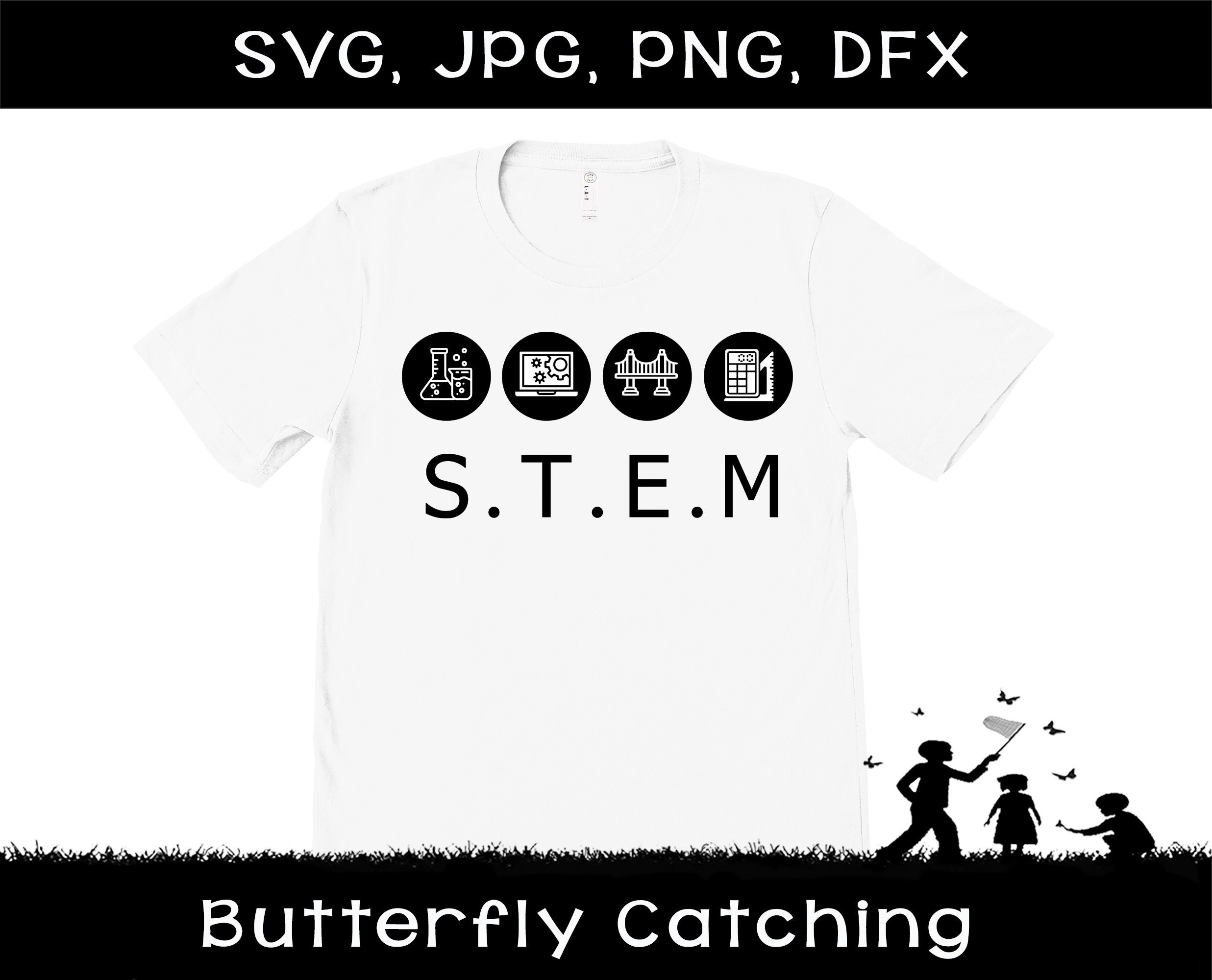 STEM STEAM Circle Icons SVG, Dfx, Png, Jpg Files, Science, Technology ...