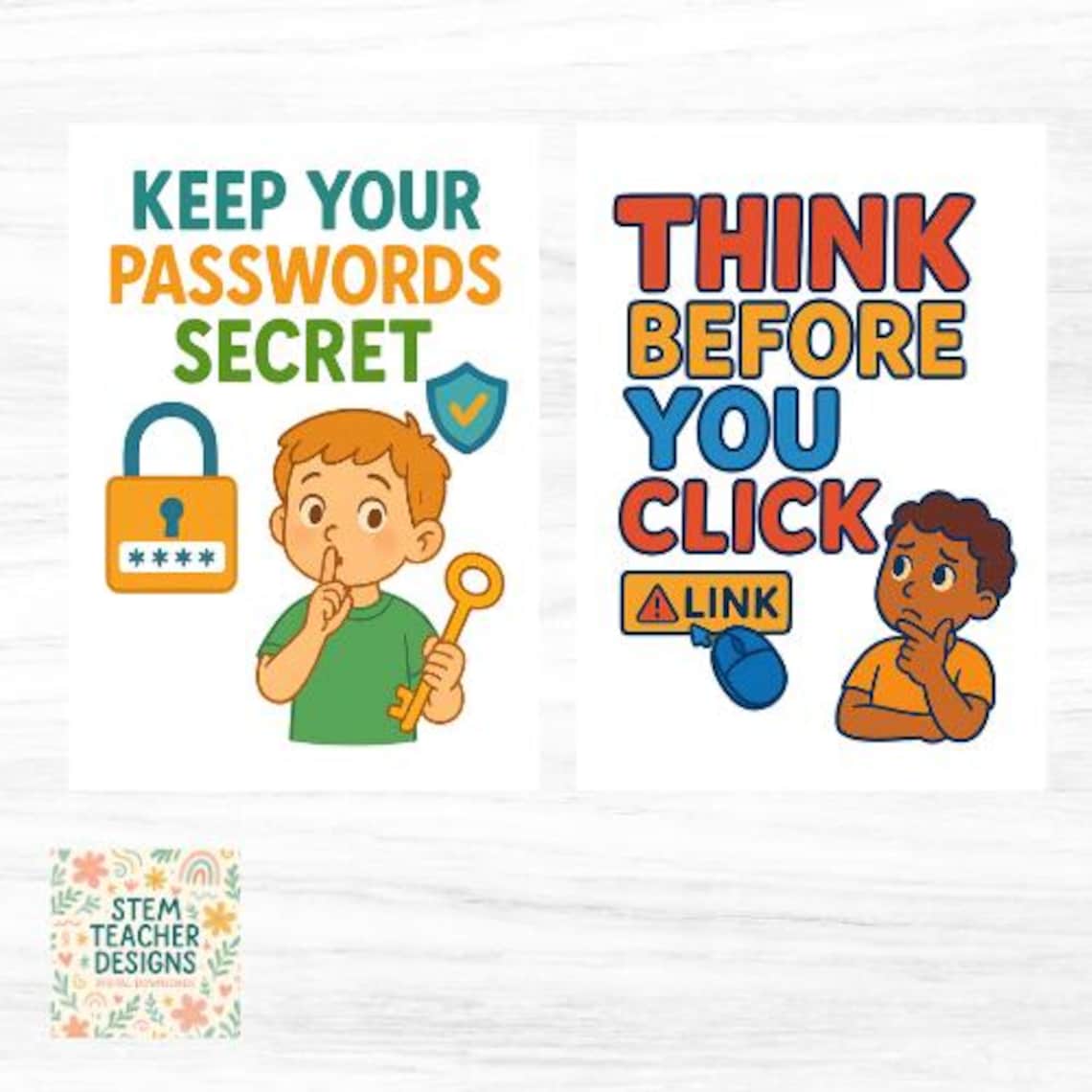 Cybersafety Classroom Poster Set | Digital Download | 8 Printable PDF ...