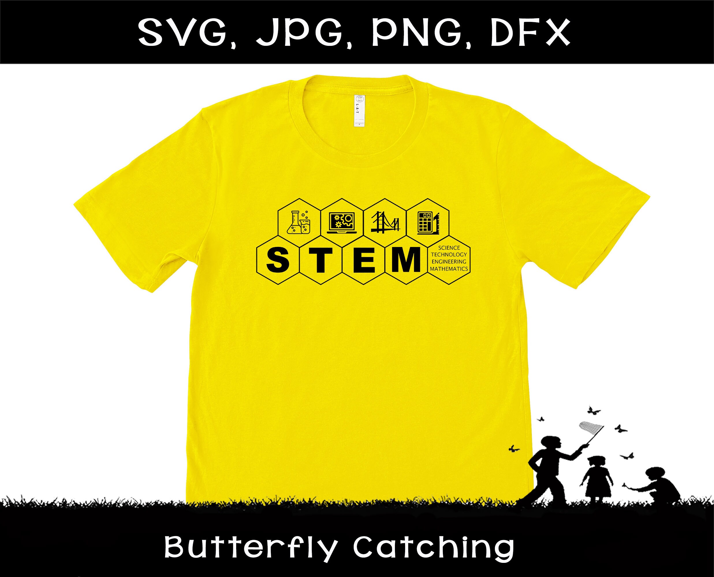 STEM Hexagon Icons SVG, Dfx, Png, Jpg Files, Science, Technology ...