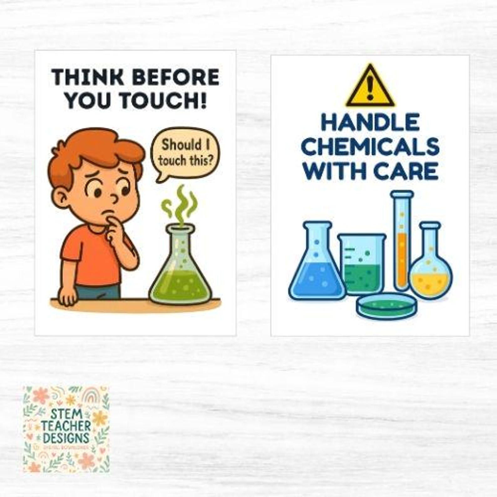Science Safety Poster Set 2 for Classrooms | 5 A4 Printable Posters ...