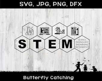 STEM Bundle SVG dfx png jpg files Science Technology | Etsy