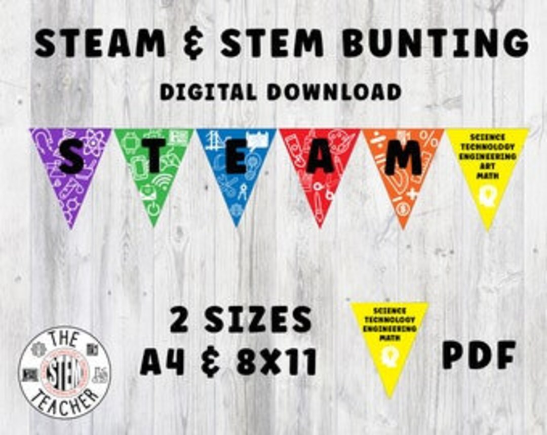 STEAM Bunting | STEM Bunting | STEAM Classroom | Stem Classroom | Steam ...