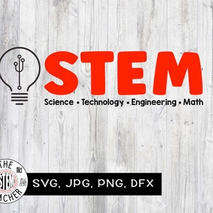STEM SVG, Dfx, Png, Jpg Files, Science, Technology, Engineering, Math ...