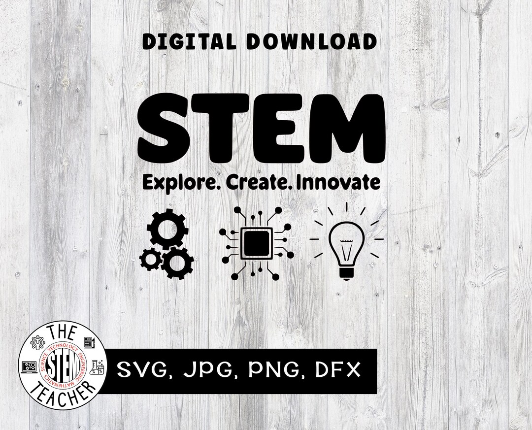 STEM SVG, Dfx, Png, Jpg Files, Science, Technology, Engineering, Art ...