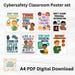 Cybersafety Classroom Poster Set | Digital Download | 8 Printable PDF ...