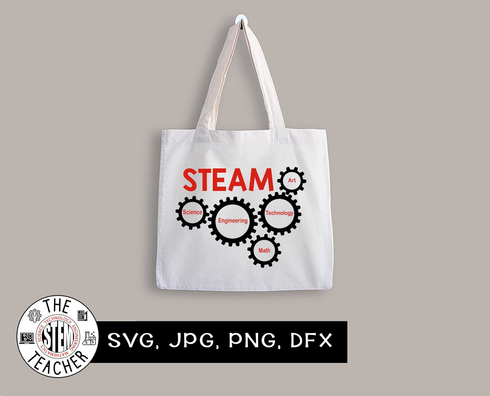 STEAM Cogs SVG, Dfx, Png, Jpg Files, Science, Technology, Engineering ...