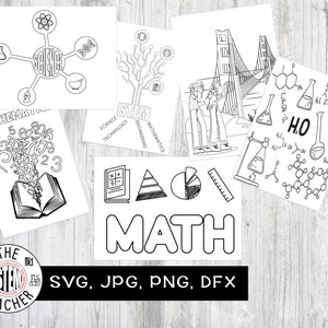 STEM Coloring Book, Science, Technology, Engineering, Art, Math, Kid's ...