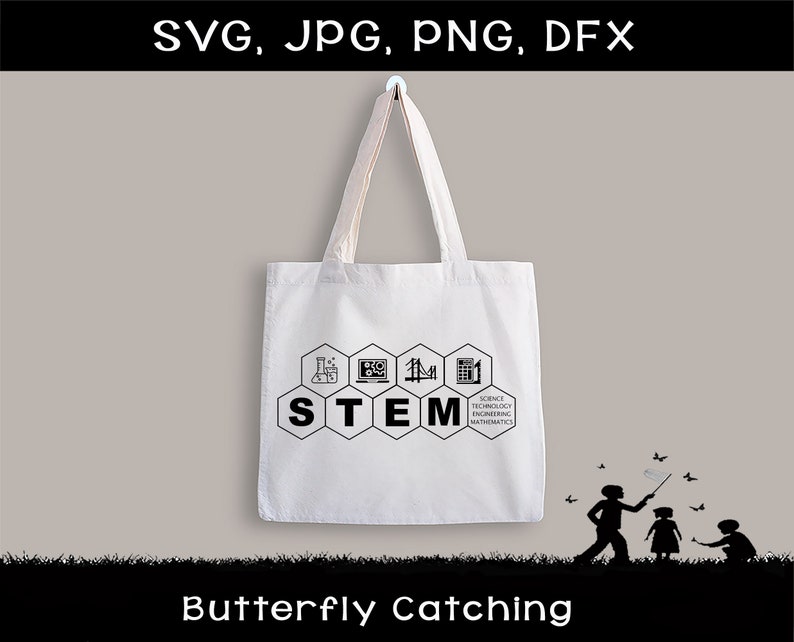 STEM Hexagon Icons SVG, Dfx, Png, Jpg Files, Science, Technology ...