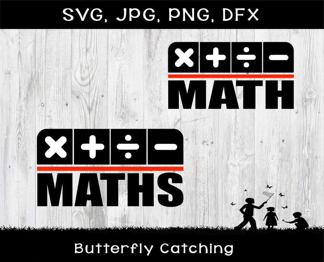 Math/maths Icons. SVG File, Dfx, Png, Jpg, Teacher T-shirt, - Etsy