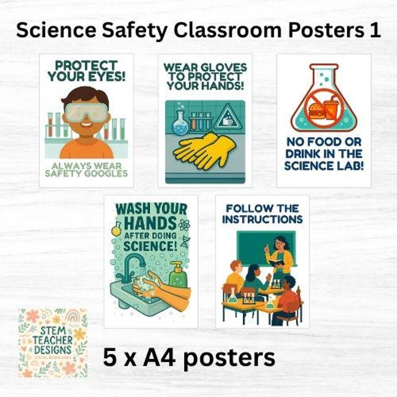 Lab Safety Poster - Etsy Australia