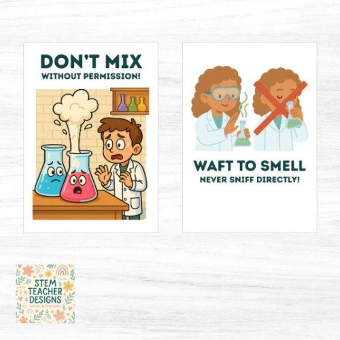 Science Safety Poster Set 2 for Classrooms | 5 A4 Printable Posters ...