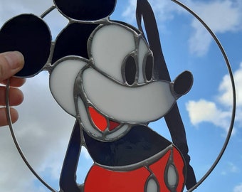 Stained Glass Mickey Mouse | Etsy
