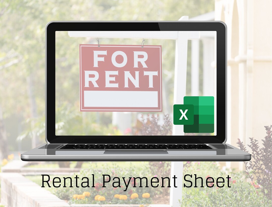 Excel Rental Payment Tracker Planner Spreadsheet - Etsy