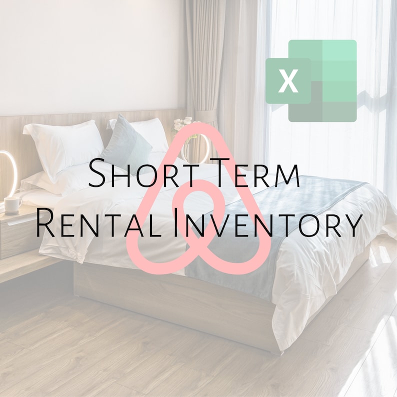 Short Term Rental Inventory Excel Spreadsheet - Inventory, Condition ...