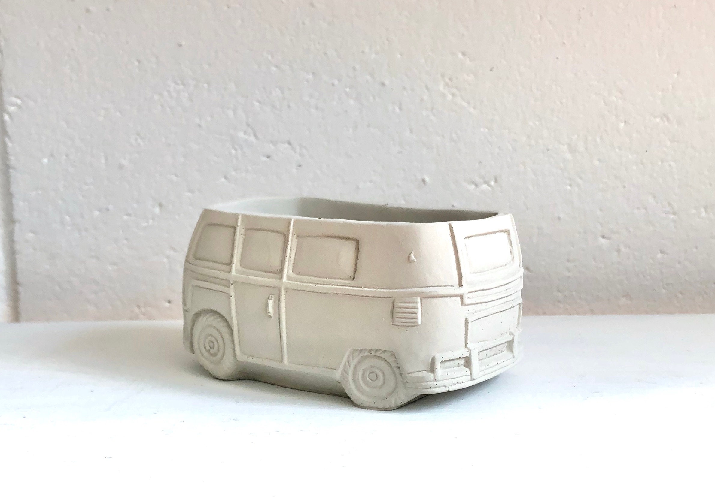 VW Bus Concrete Planter, Volkswagon Van Cement - Etsy
