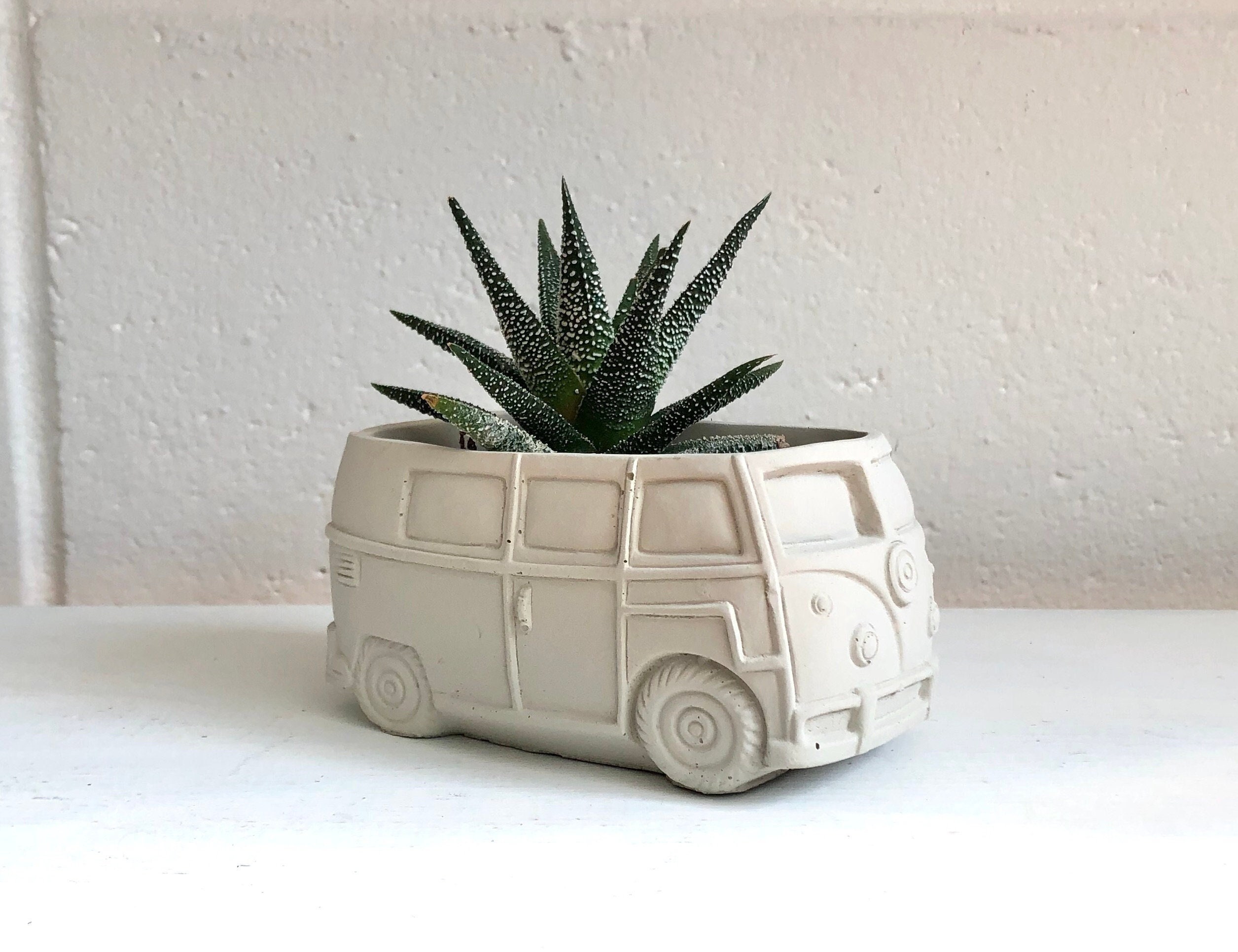 VW Bus Concrete Planter, Volkswagon Van Cement - Etsy