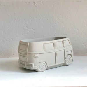 VW Bus Concrete Planter, Volkswagon Van Cement - Etsy