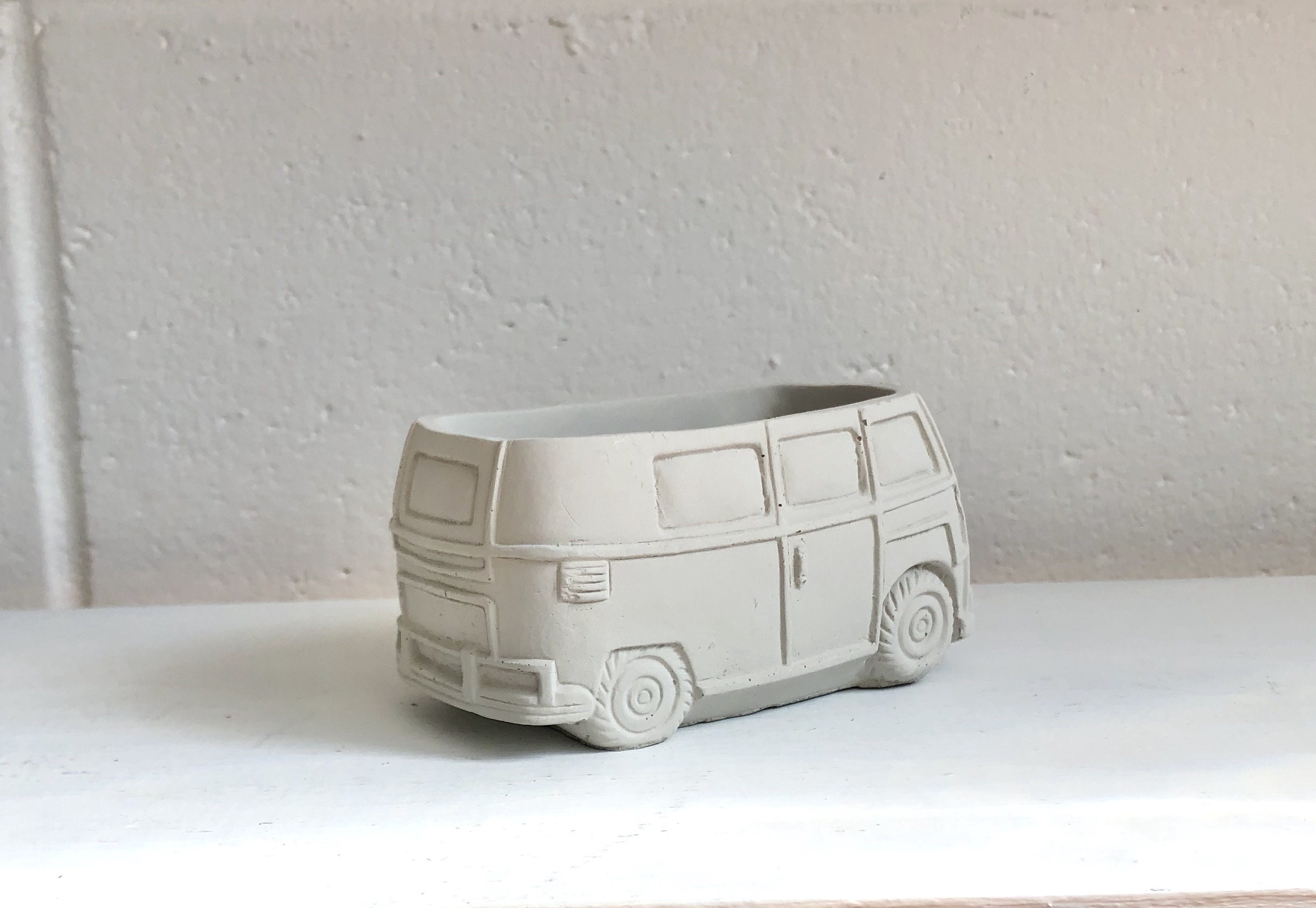 VW Bus Concrete Planter, Volkswagon Van Cement - Etsy