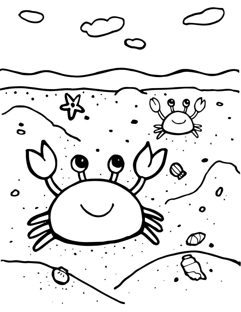 50 Beach Coloring Pages - Etsy