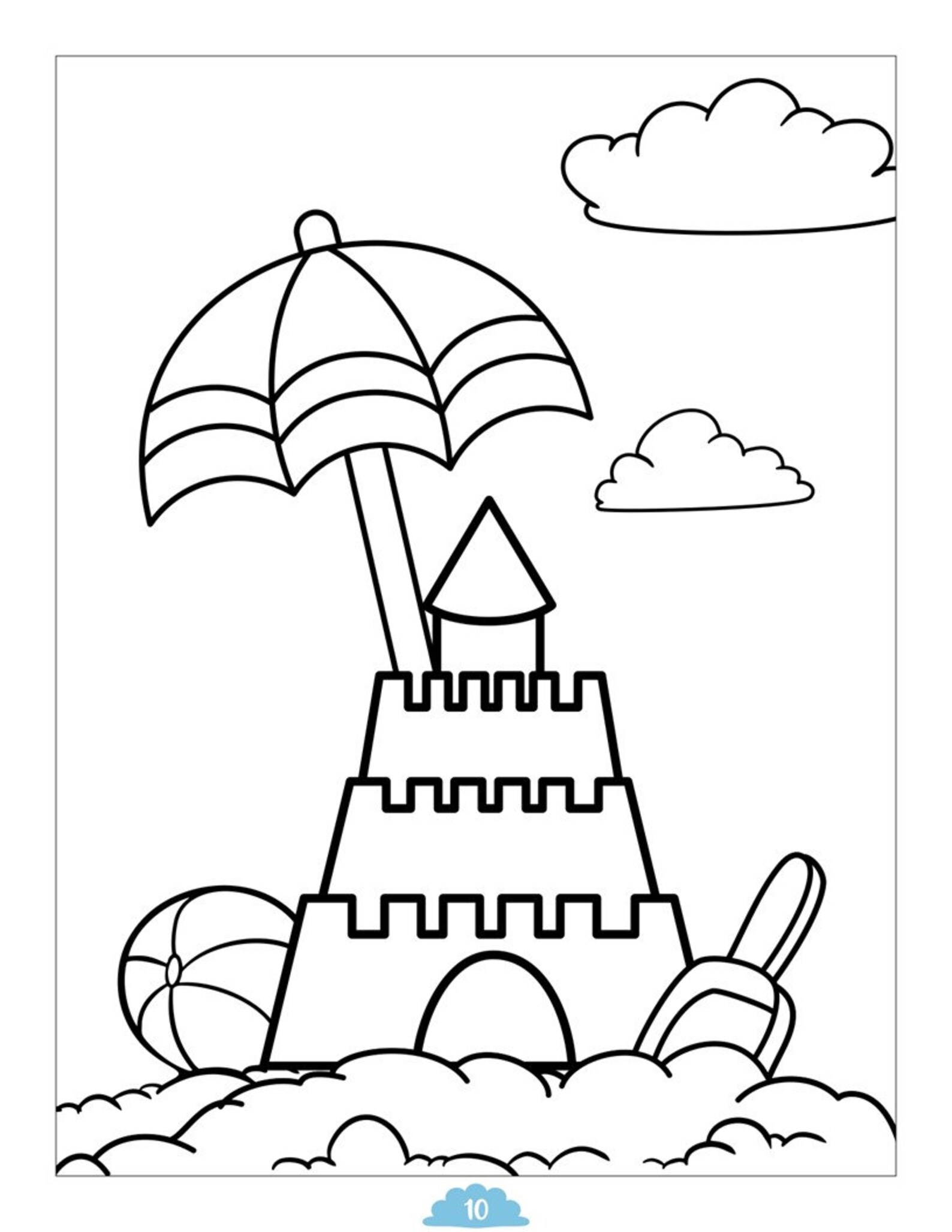 50 Beach Coloring Pages - Etsy