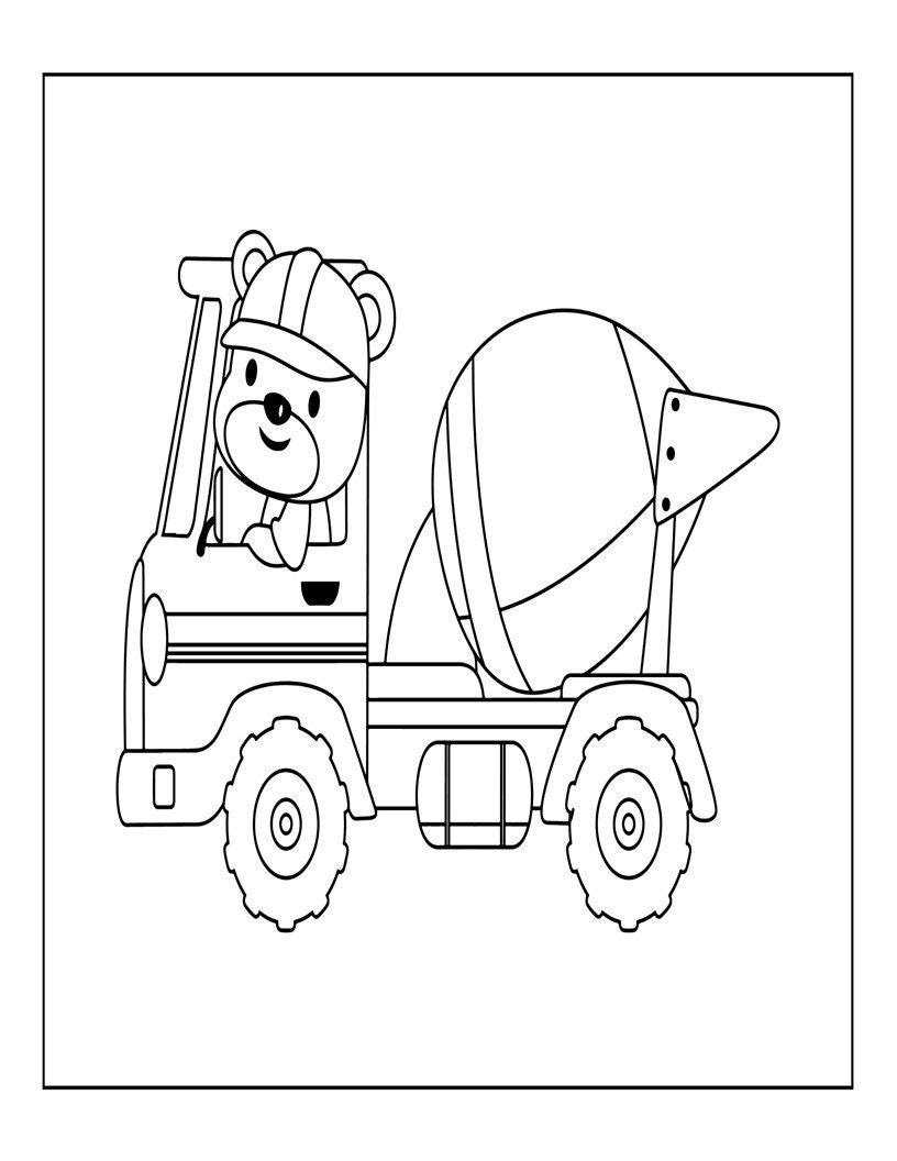 40 Vehicle Coloring Pages - Etsy
