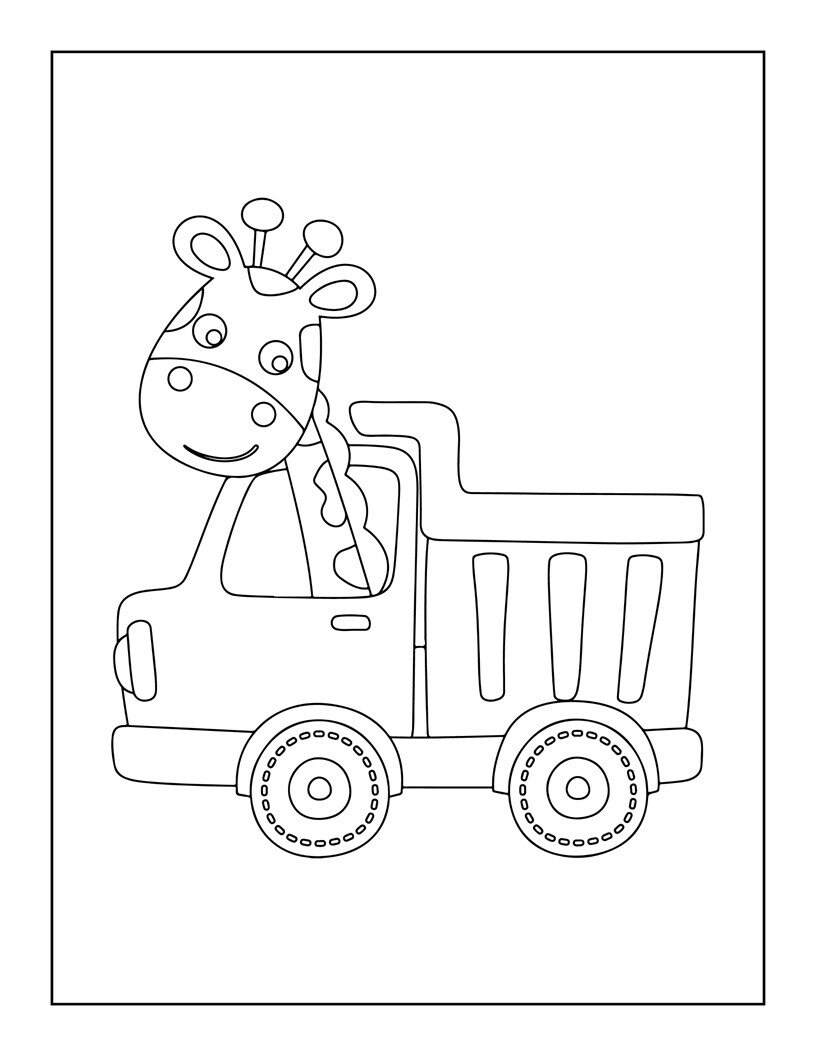 40 Vehicle Coloring Pages - Etsy