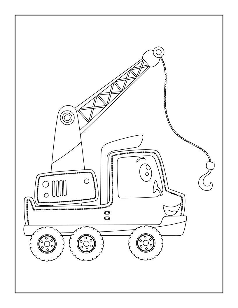 40 Vehicle Coloring Pages - Etsy