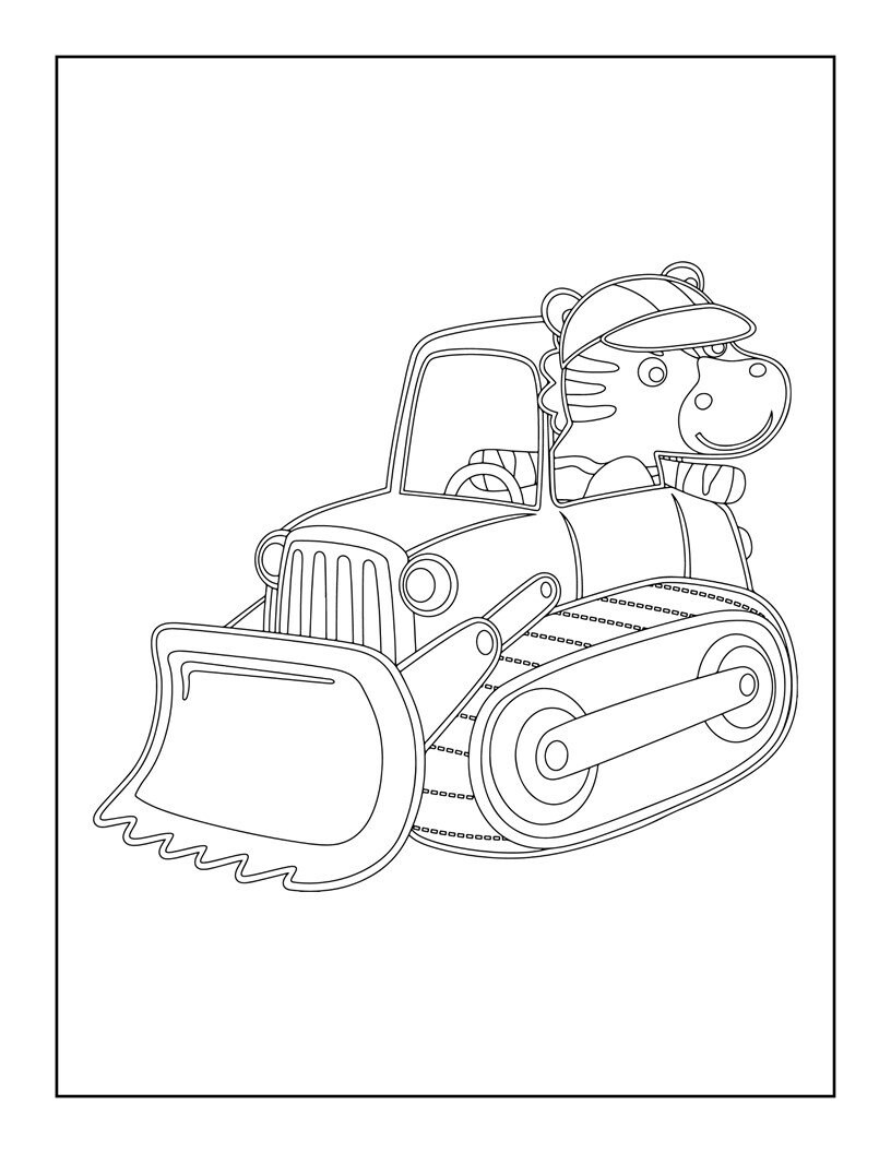 40 Vehicle Coloring Pages - Etsy