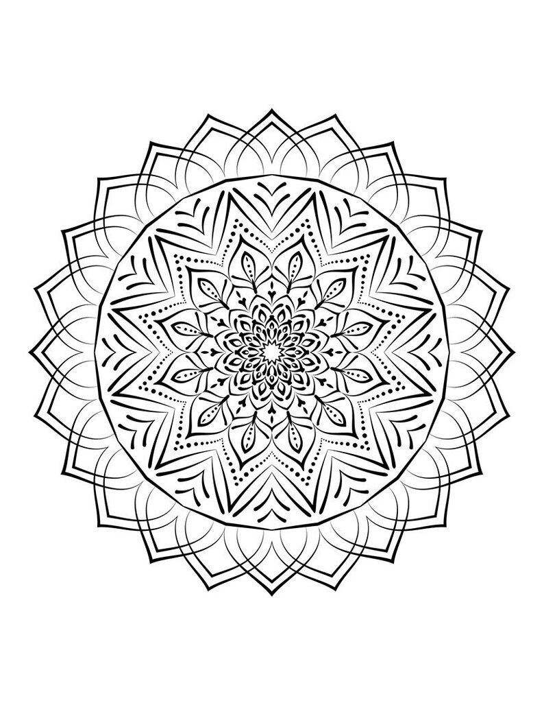 50 Mandala Coloring Pages - Etsy UK