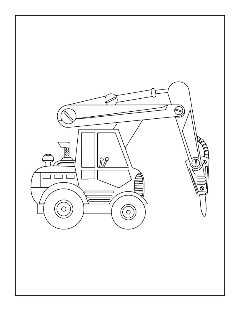 40 Vehicle Coloring Pages - Etsy