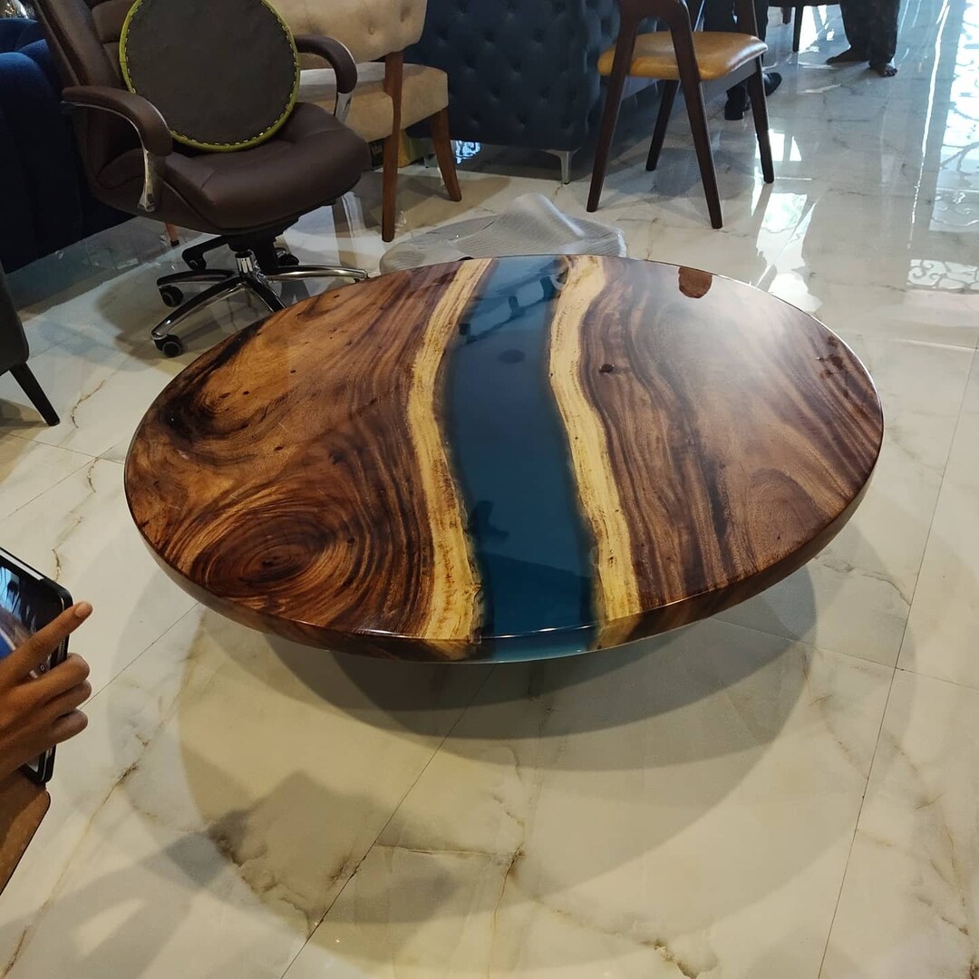 Sea Table, Epoxy Beach Table, Epoxy Center Table, Natural Wood Table ...